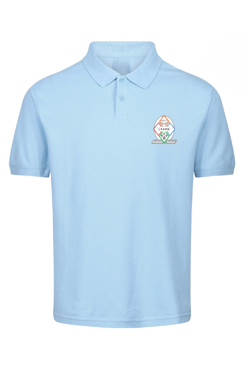 Sky Polo Shirt with Foxfield Logo – WUC School Wear